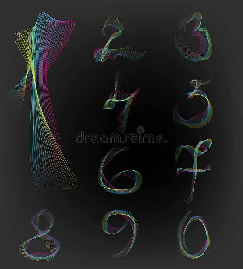Psychedelic Colorful Numbers Stock Illustrations – 323 Psychedelic ...
