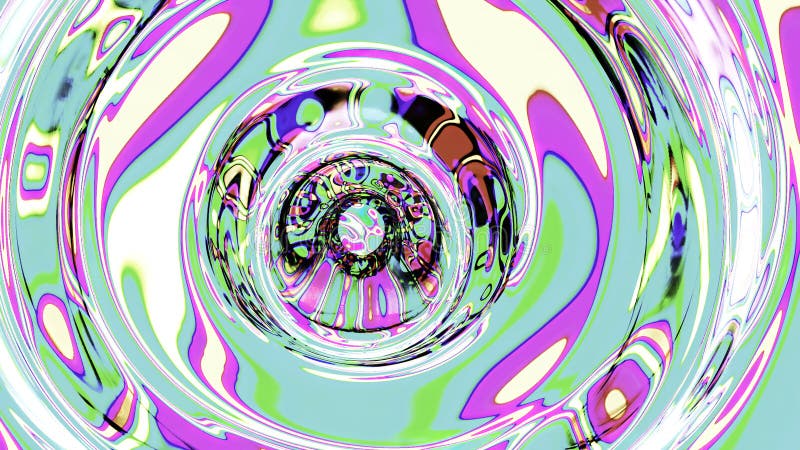 Psychedelic Colors in Liquid with Wave Drops. Design. Psychedelic 3d ...