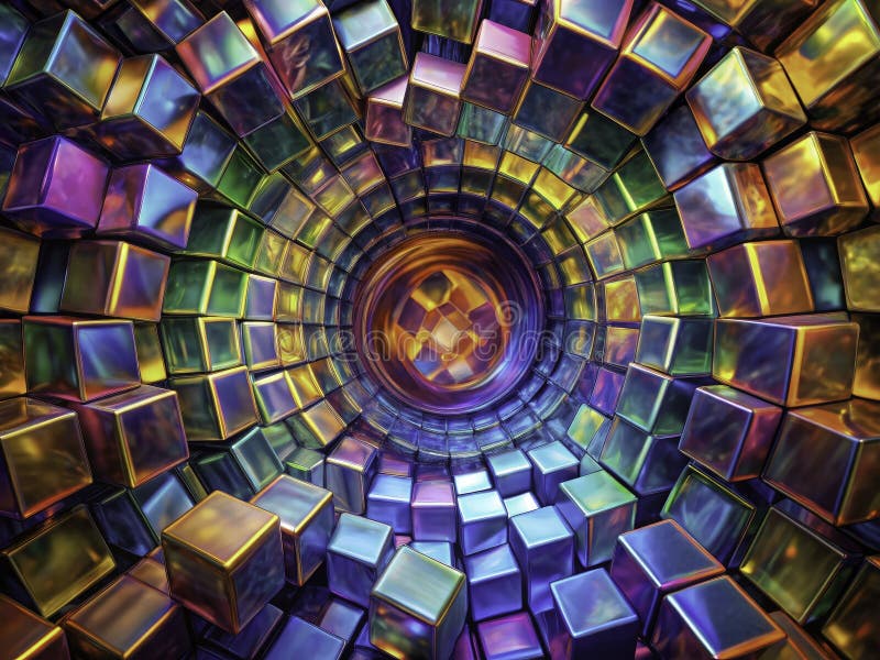 Concentric - an Abstract Painting Stock Illustration - Illustration of ...