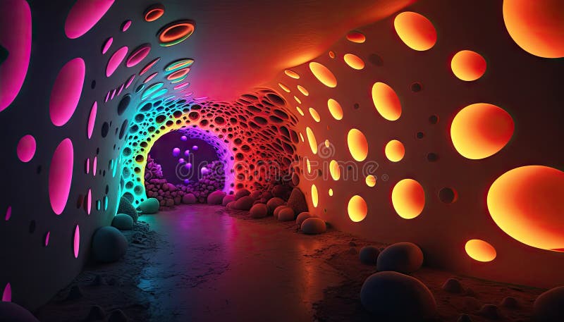 Psychedelic Design of the Interior Stock Illustration - Illustration of ...