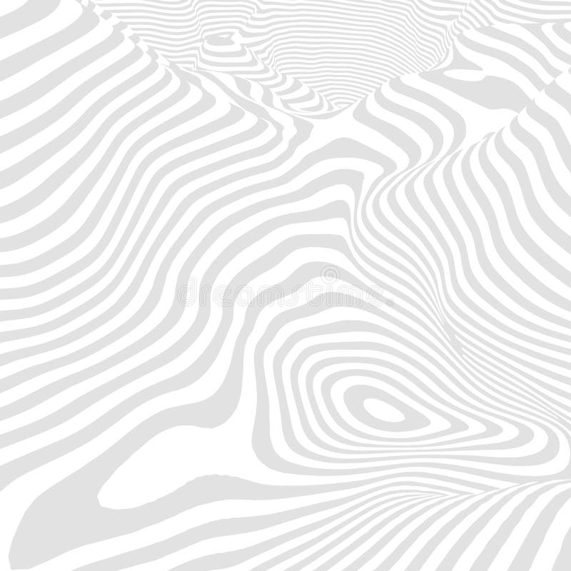 Psychedelic Distorted Lines. Striped Mountains Pattern. Texture with ...
