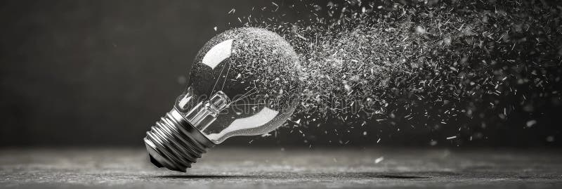 Psychedelic Exploding Bulb in Grayscale Illustration Stock Illustration ...