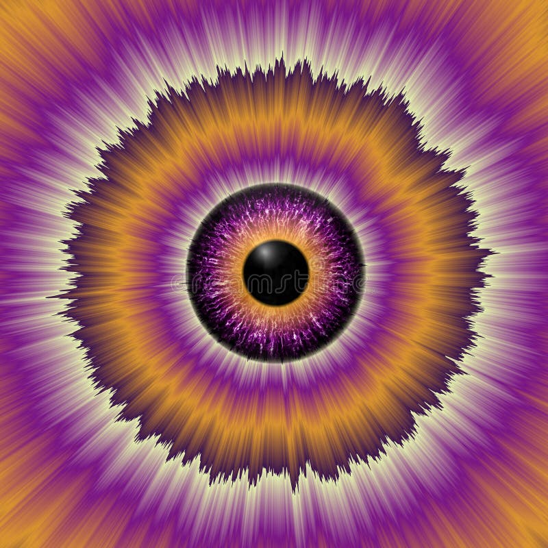 Psychedelic Eye stock illustration. Illustration of space - 63470199