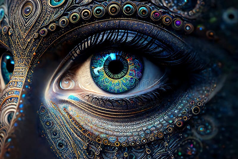 Psychedelic Eye, art stock illustration. Illustration of surreal ...