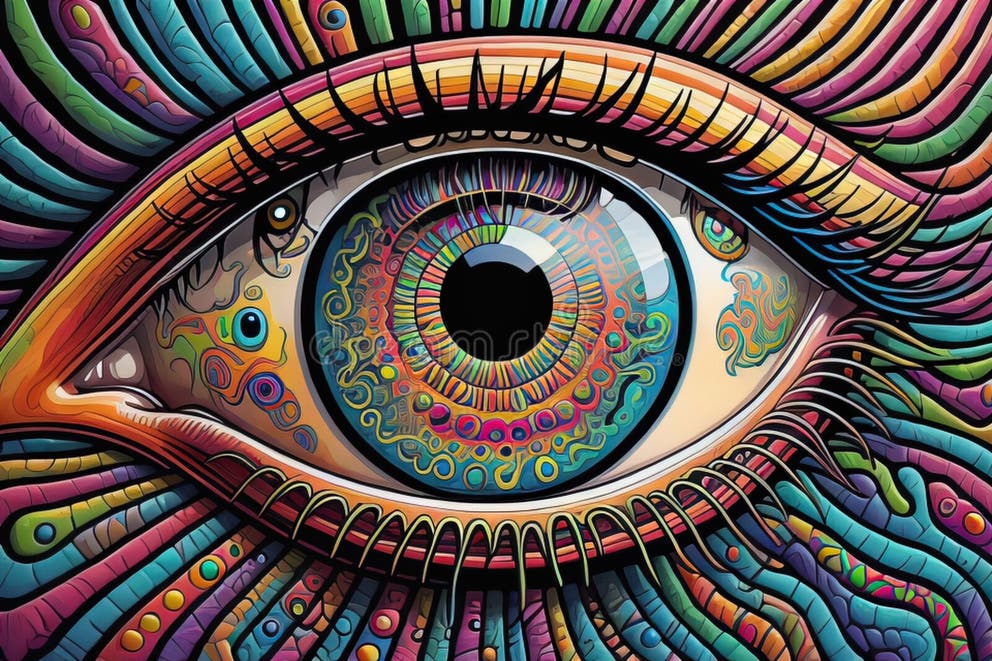 Psychedelic Eye. Psychedelic Eye. Colorful Eye Stock Illustration ...