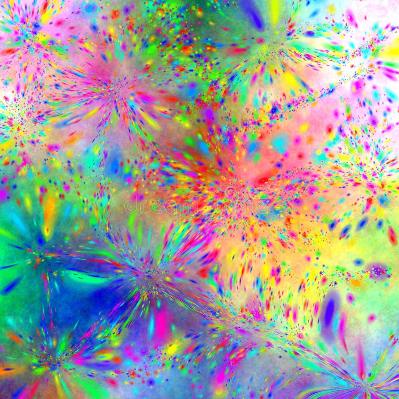 Pastel Fireworks Fantasy stock illustration. Illustration of color ...