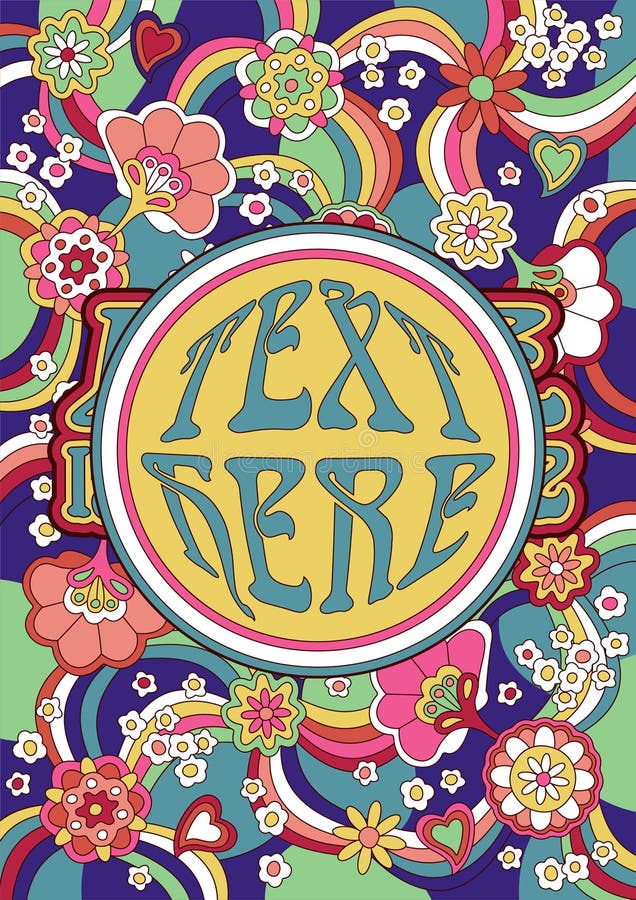 Psychedelic Floral Background and Pattern Stock Vector - Illustration ...