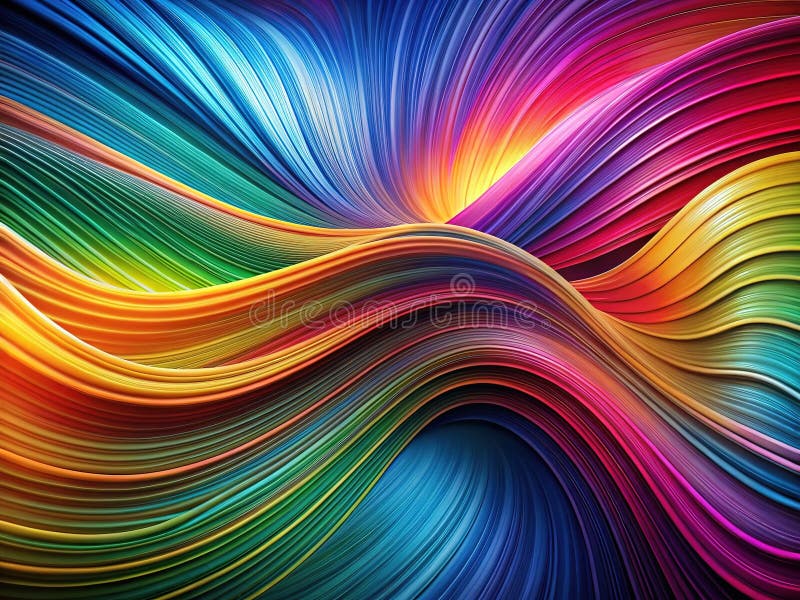 Psychedelic Flowing Lines a Vibrant Abstract Background Design for ...