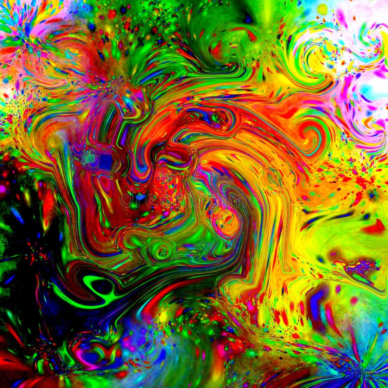 Psychedelic Fluid Tile stock illustration. Illustration of black - 6953103