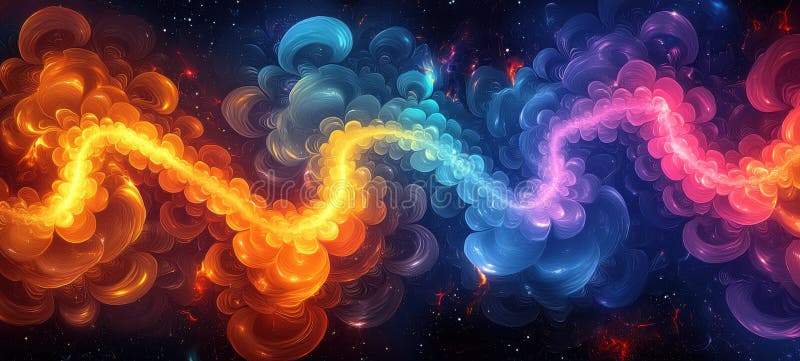 Psychedelic Fractal Patterns in Vibrant Neon Colors Create Mesmerizing ...