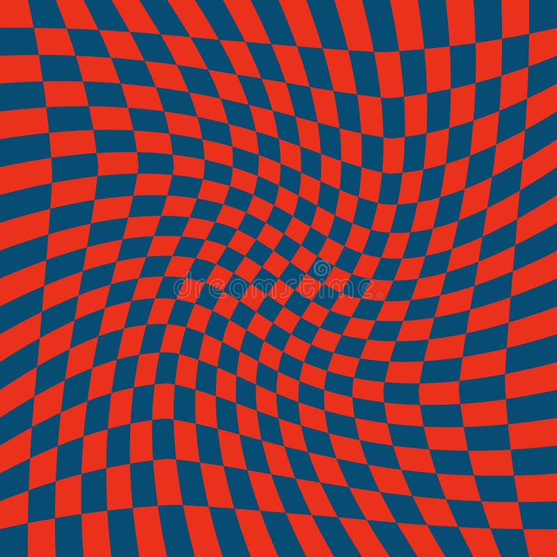 Psychedelic Geometric Pattern with Squares Stock Vector - Illustration ...