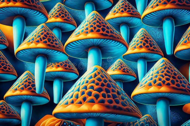 Psychedelic Geometry, Psychedelic Mushrooms. Background Stock ...