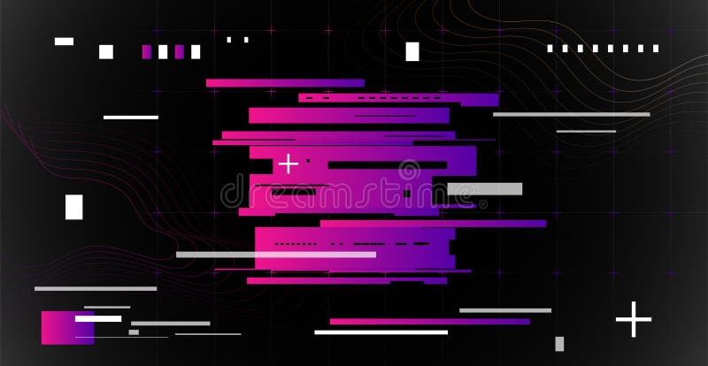Psychedelic Glitch Background. Random Digital Error Signal Stock Vector ...