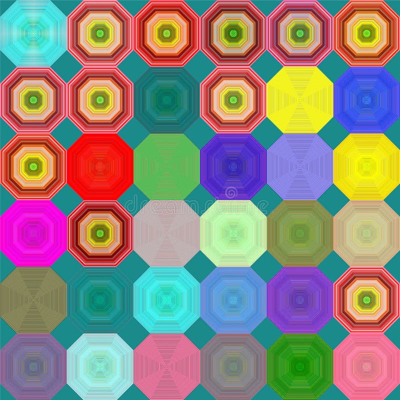 Geometric and Psychedelic Art Patterns Stock Image - Image of empty ...