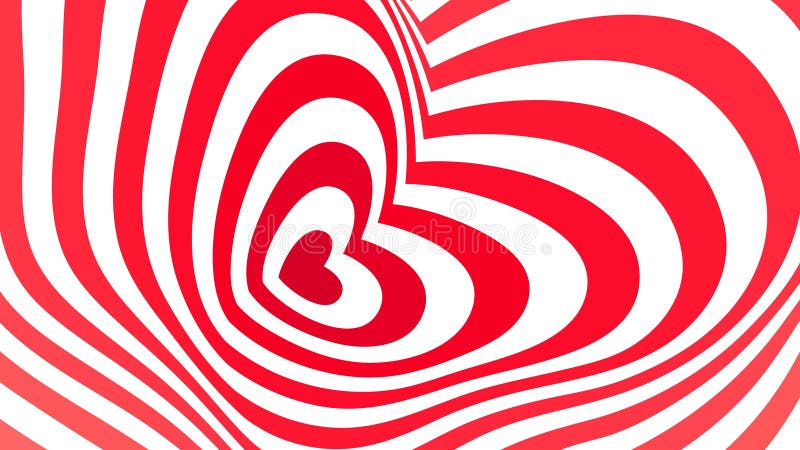 Psychedelic Heart Tunnel, Vector Love Background Stock Illustration ...