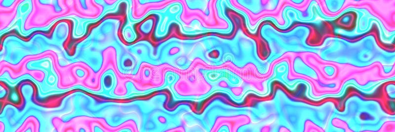 Psychedelic Horizontal Liquid Geometric Pattern with Curved Lines Funky ...