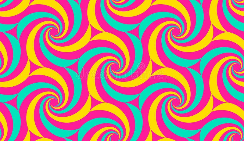 Psychedelic Hypnotic Swirl Maze Seamless Vector Pattern Stock Vector ...
