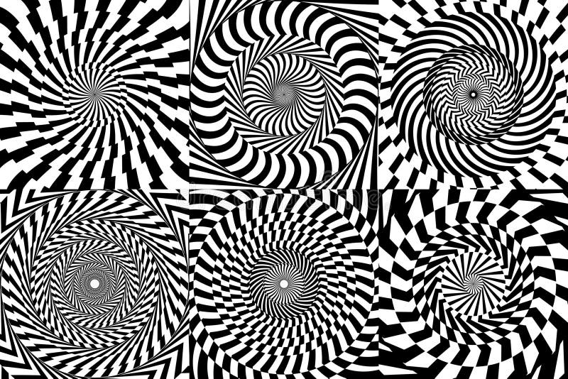 Psychedelic Hypnotic Spiral Pattern Backgrounds Stock Vector ...