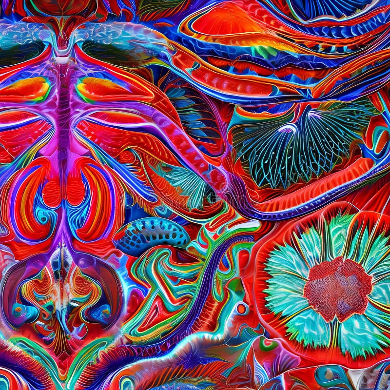 A Psychedelic Interpretation of the Human Body, with Organs and Bones ...