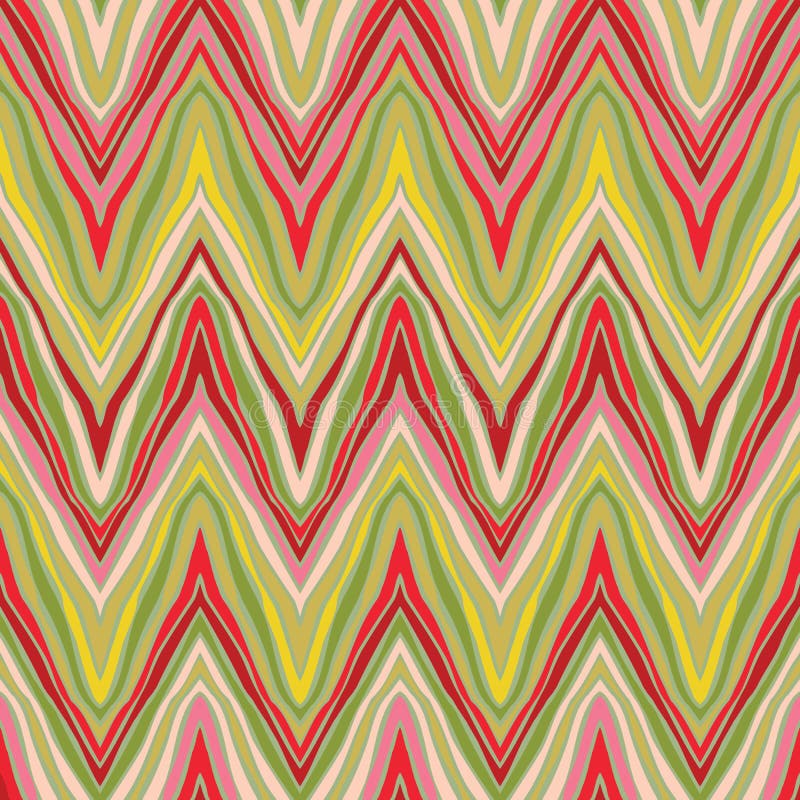 Zigzag Pattern of Geometric Shapes Stock Vector - Illustration of ...