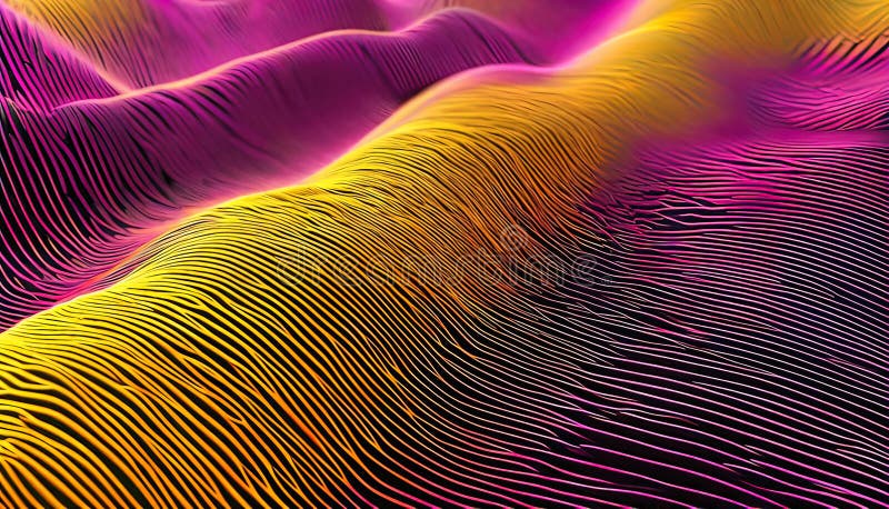 Psychedelic Lines Surrealism, Abstract Gradient Background with Linest ...
