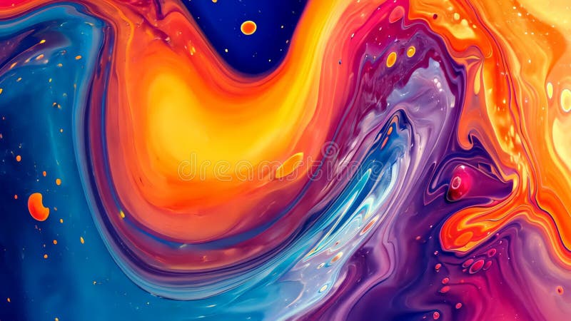 Psychedelic Liquid Background with Vibrant Colors and Dynamic Shapes ...