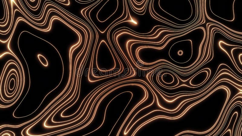 Psychedelic Liquid Pattern with Lines. Design. Beautiful Lines Move in ...