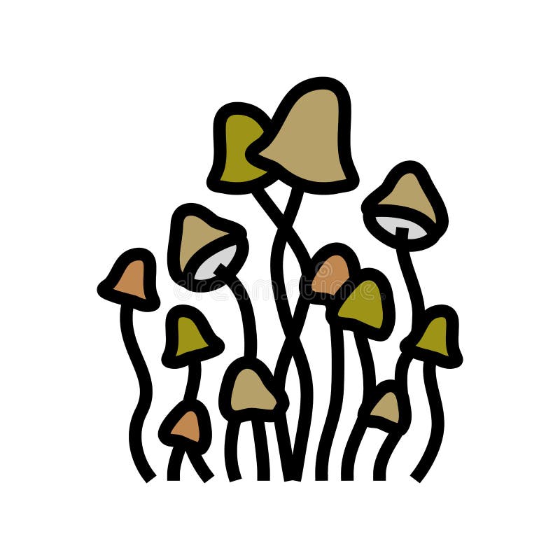 Psychedelic Magic Mushroom Color Icon Vector Illustration Stock Vector Illustration Of