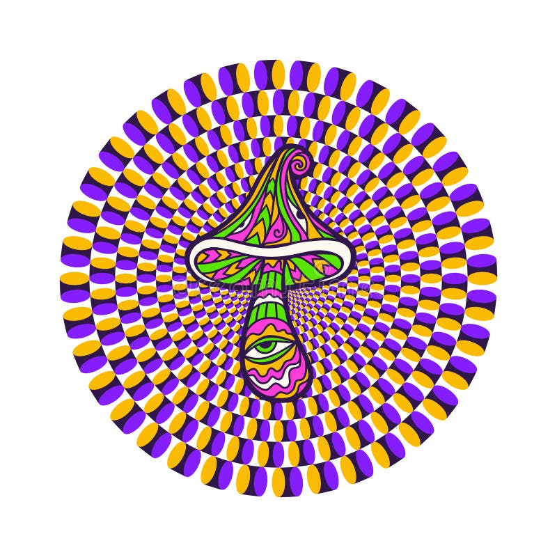 Psychedelic Magic Mushrooms. Vector Illustration. Stock Vector ...
