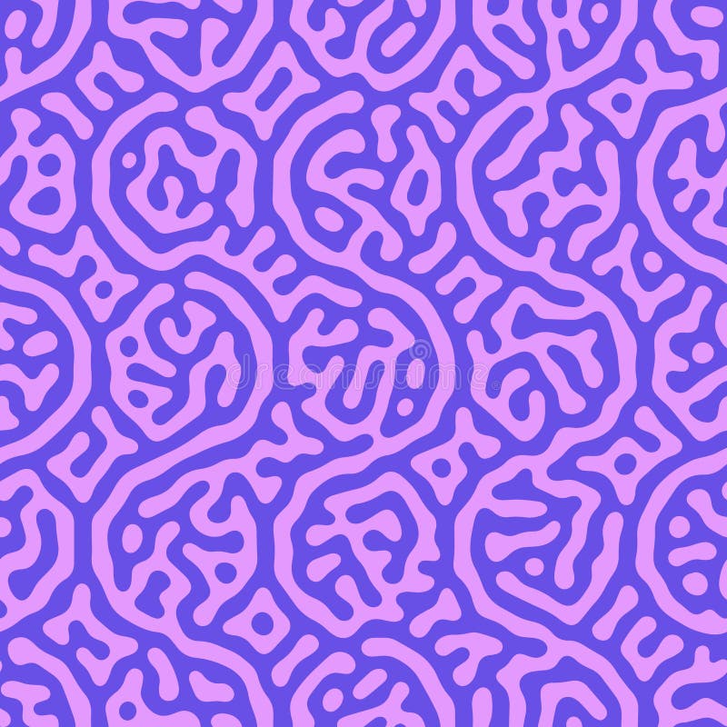 Psychedelic Motif Violet Purple Seamless Pattern Vector Abstract ...