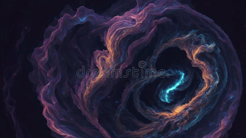 Psychedelic Nebula Cloud Space Galaxy Loop Flow Animation Stock Video ...