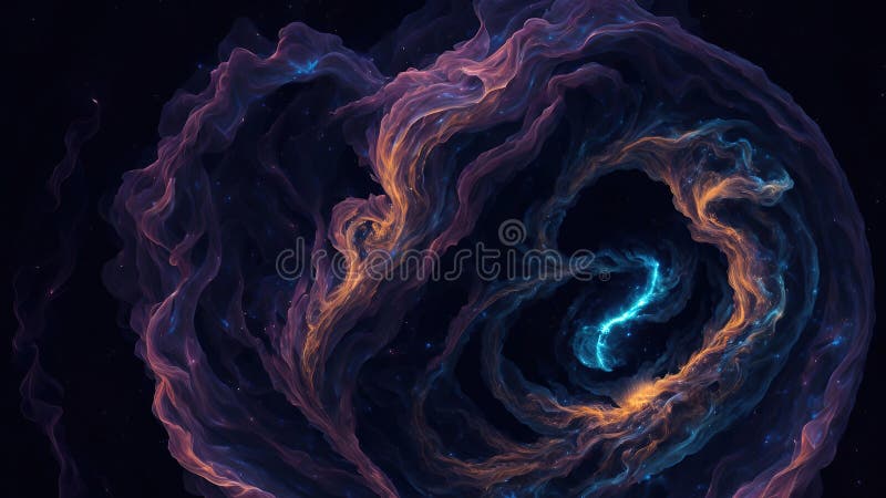 Psychedelic Nebula Cloud Space Galaxy Stock Illustration - Illustration ...