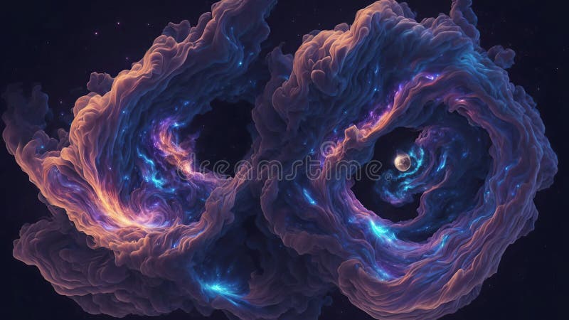Psychedelic Nebula Cloud Space Galaxy Loop Flow Animation Stock Footage ...