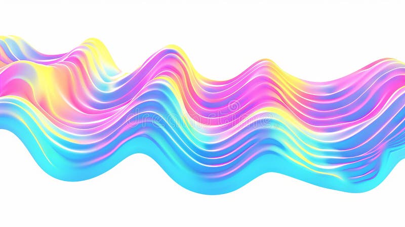 Psychedelic Neon Wave Designs Evoking a Sense of Nostalgia Stock ...