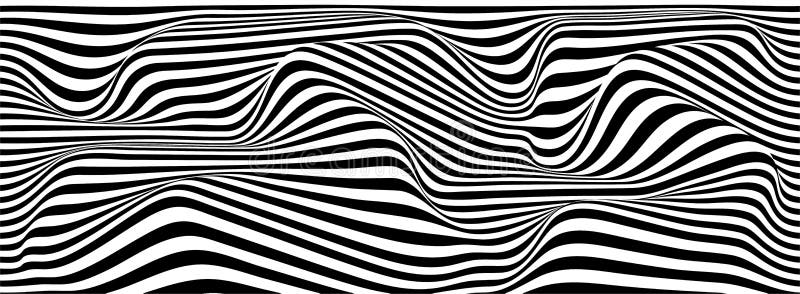 Psychedelic Optical Illusion. Abstract Vector Distorted Background with ...