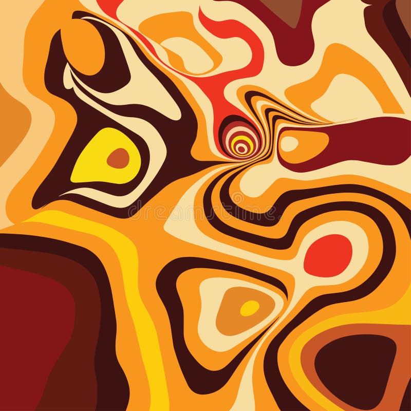 Psychedelic Optical Illusion Pattern. Abstract Dynamical Rippled ...