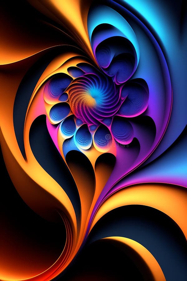 Psychedelic Organic Abstract Figure Background with Relief Which a ...