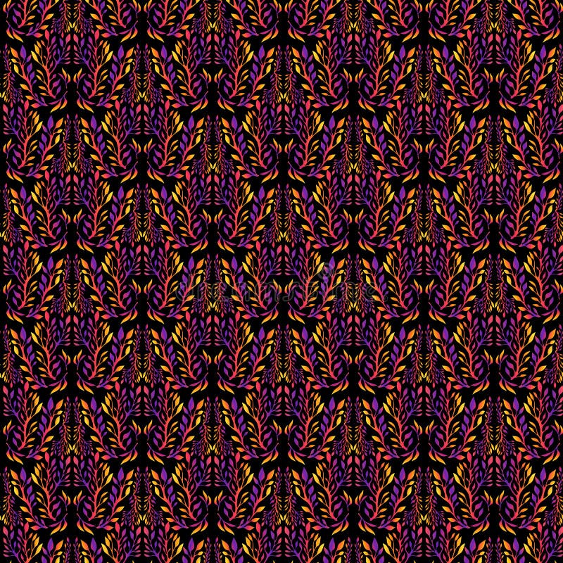 Psychedelic Ornament Seamless Stock Vector - Illustration of pattern ...