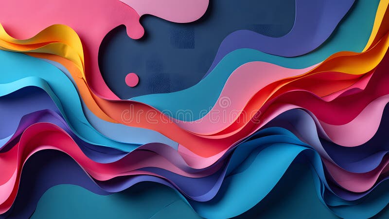 Psychedelic Paper Shape with Copy Space. Stock Illustration ...