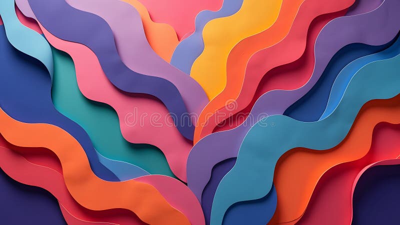 Psychedelic Paper Shape with Copy Space. Stock Illustration ...