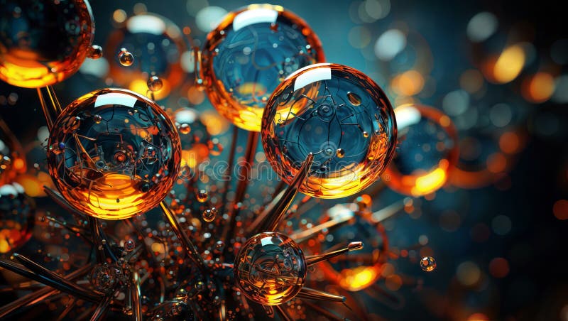 Magical Spheres: Crystal Particles and Light Effects, Generative Ai ...