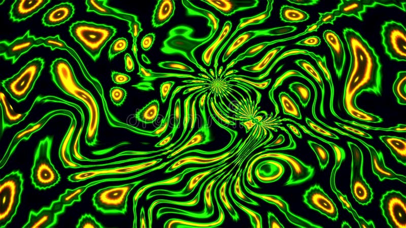 Psychedelic Pattern with Curved Lines and Flashing Colors. Motion Stock ...