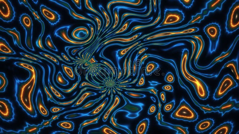 Psychedelic Pattern with Curved Lines and Flashing Colors. Motion Stock ...