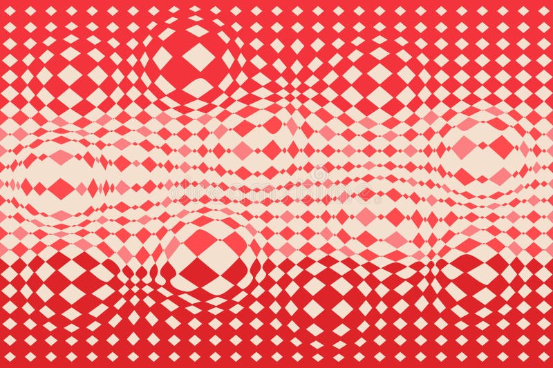 Psychedelic Pattern with Distorted Checkerboard. Stock Vector ...