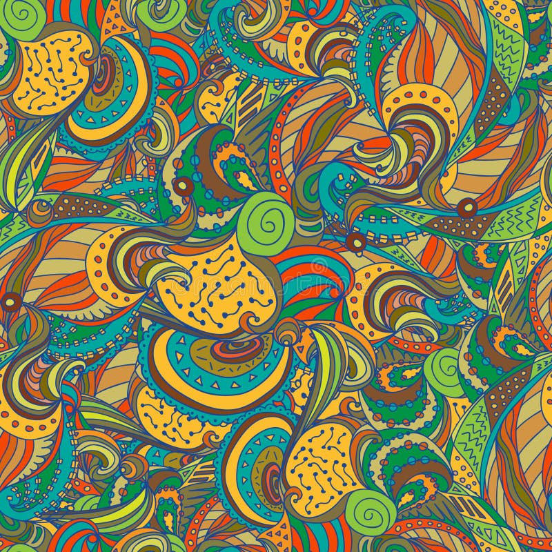 Psychedelic summer pattern stock vector. Illustration of decorative ...