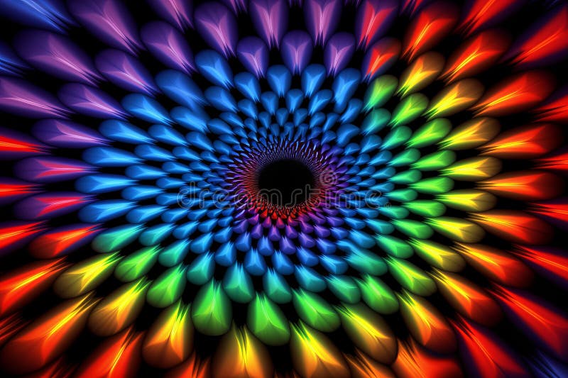 Psychedelic Patterns and Optical Illusions in a Rainbow of Colors on ...