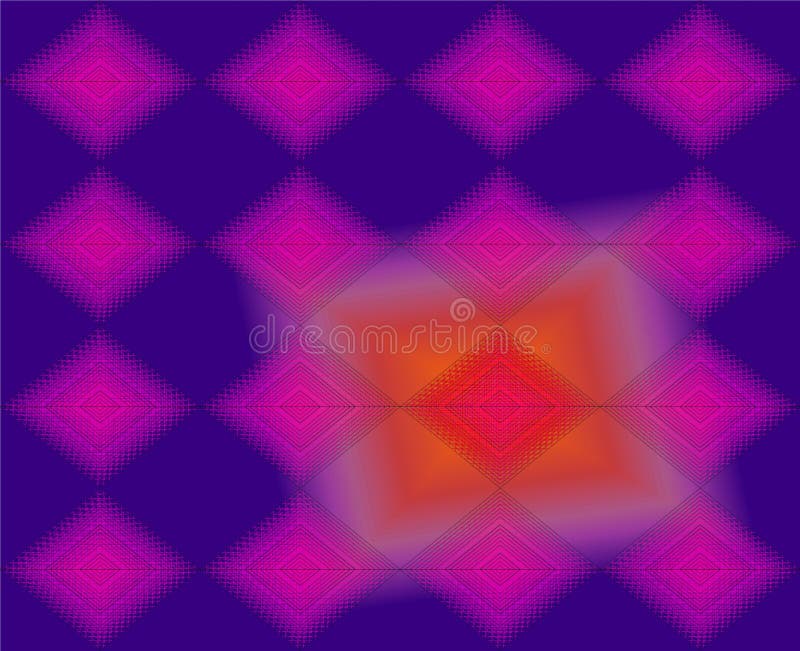 Psychedelic Squares Patterns Stock Illustration - Illustration of ...