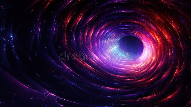 Psychedelic Portal in Digital Space Stock Illustration - Illustration ...