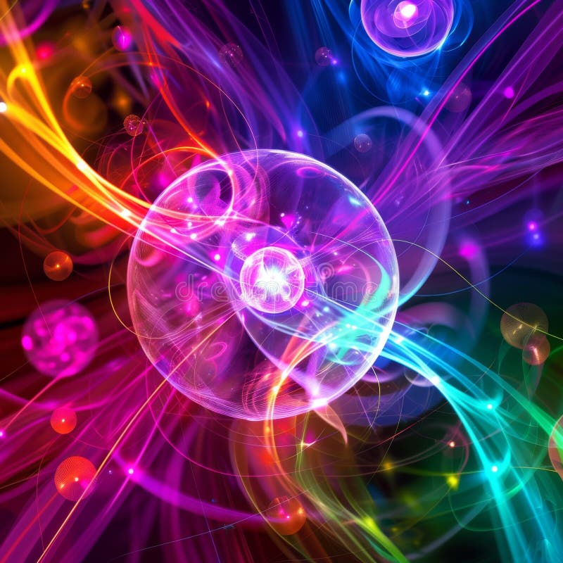 Psychedelic Quantum Field Illustration Stock Photo - Image of vibrant ...