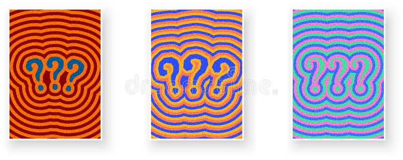 Stylized Man with Question Mark in Blue Tones Stock Vector ...